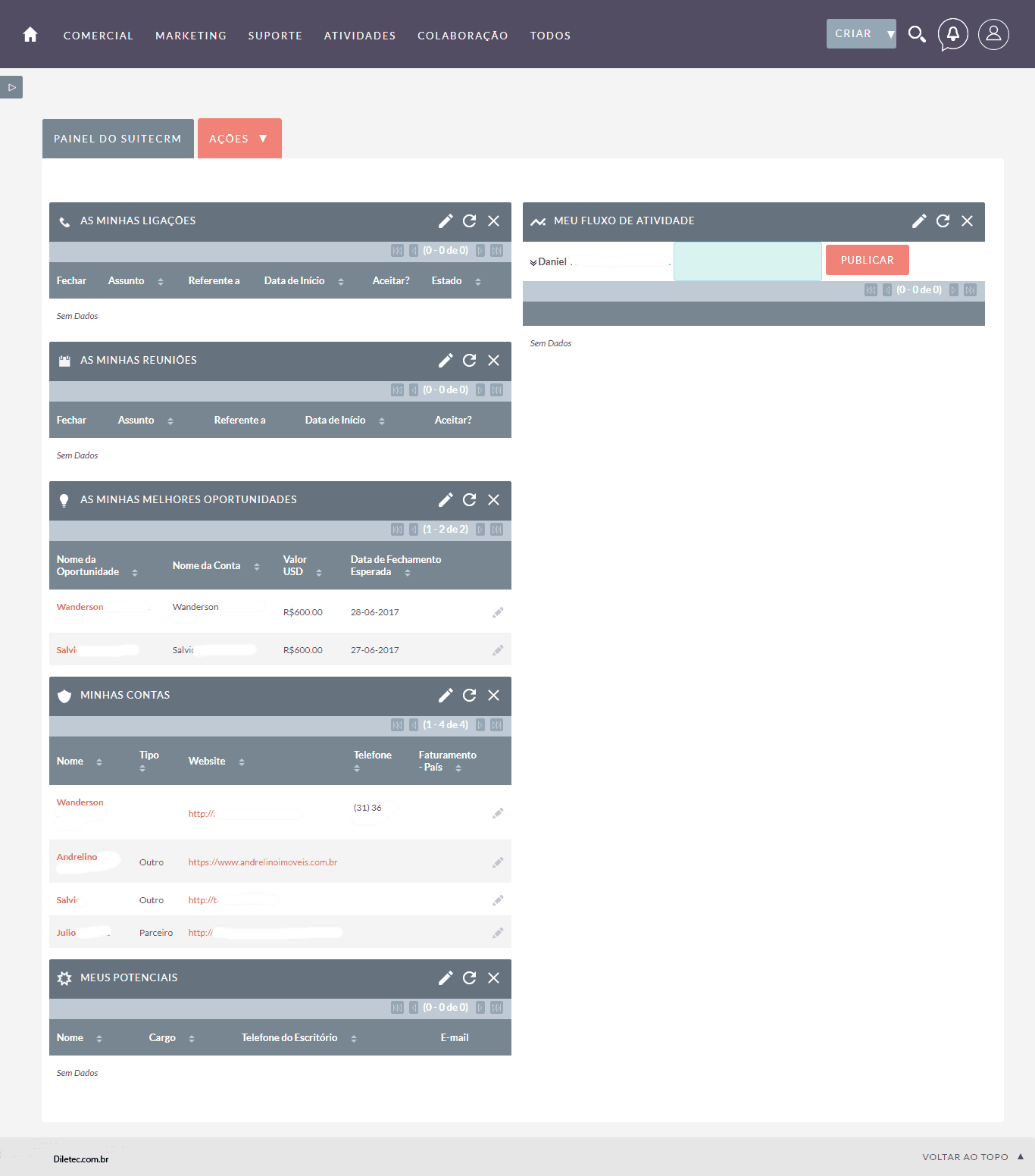 CRM - O melhor e mais completo CRM do mercado - Diletec